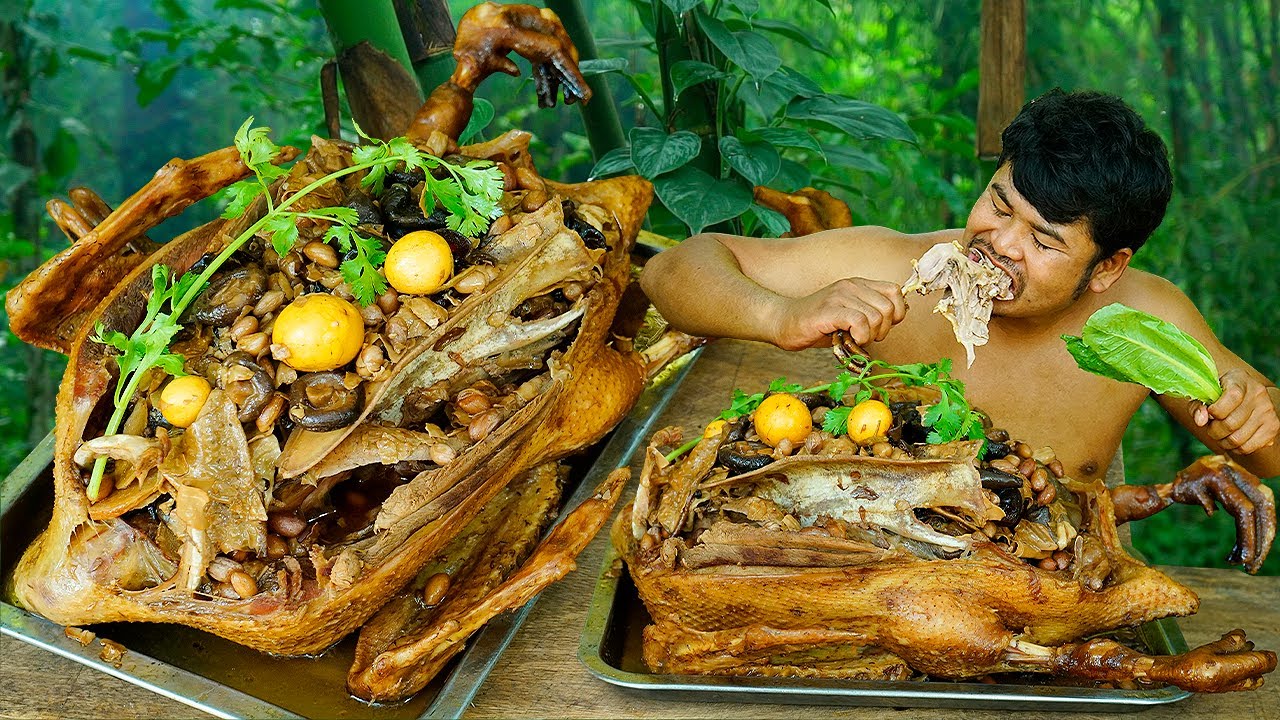 Amazing Cooking Recipe In Forest | Juicy Muscovy Duck Meat | Cooking ...