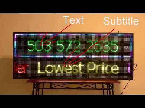 How to program a full color scrolling Led sign P10 - YouTube