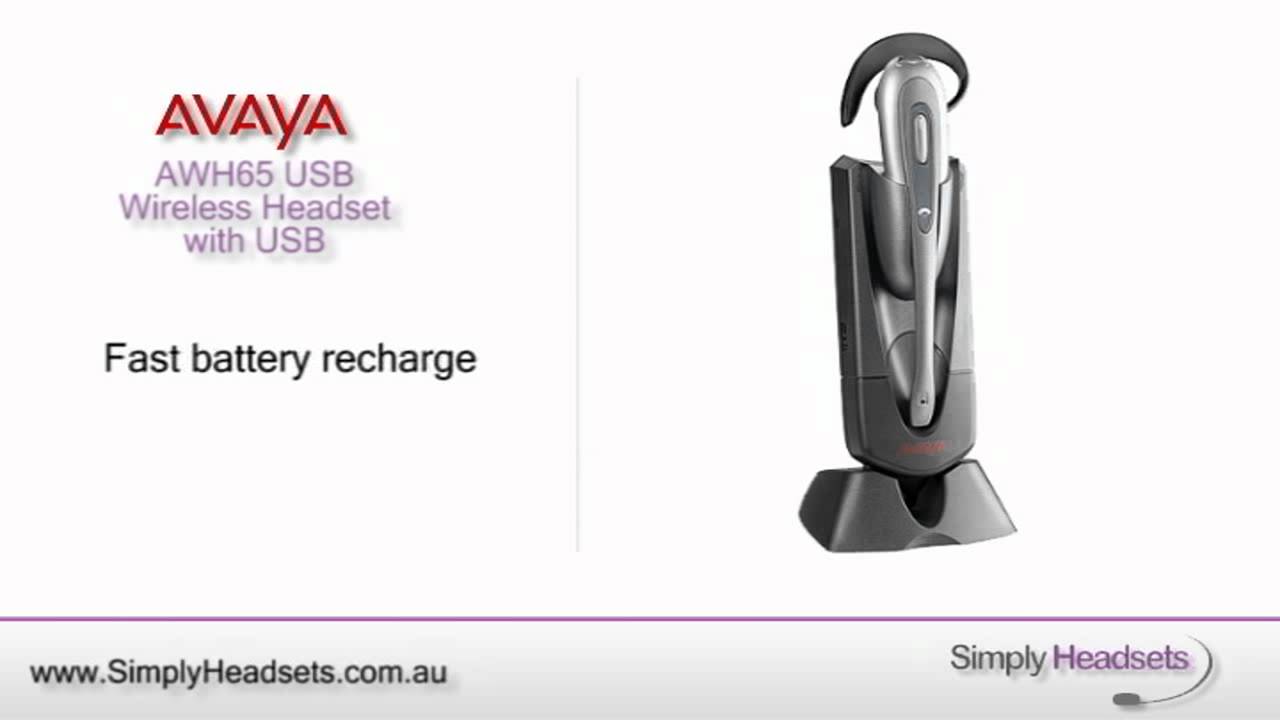 Avaya AWH65 USB Aus DECT Wireless Headset System with USB Interface ...