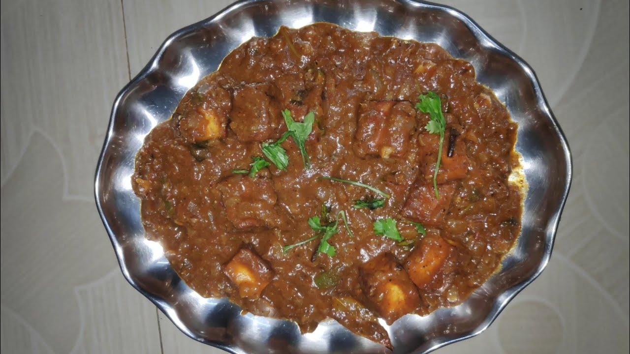Paneer Curry Side Dish For Chapathi & Nan - YouTube