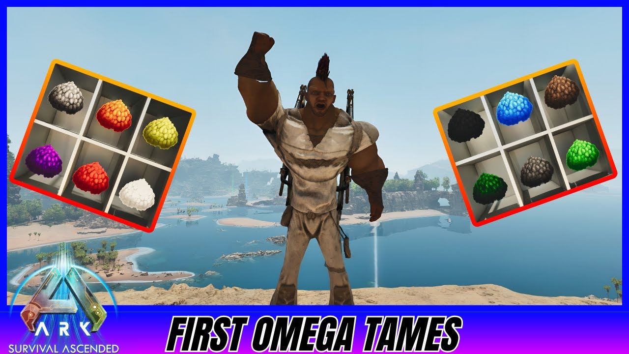 First Basic tames Ark Survival Ascended Omega mod - YouTube