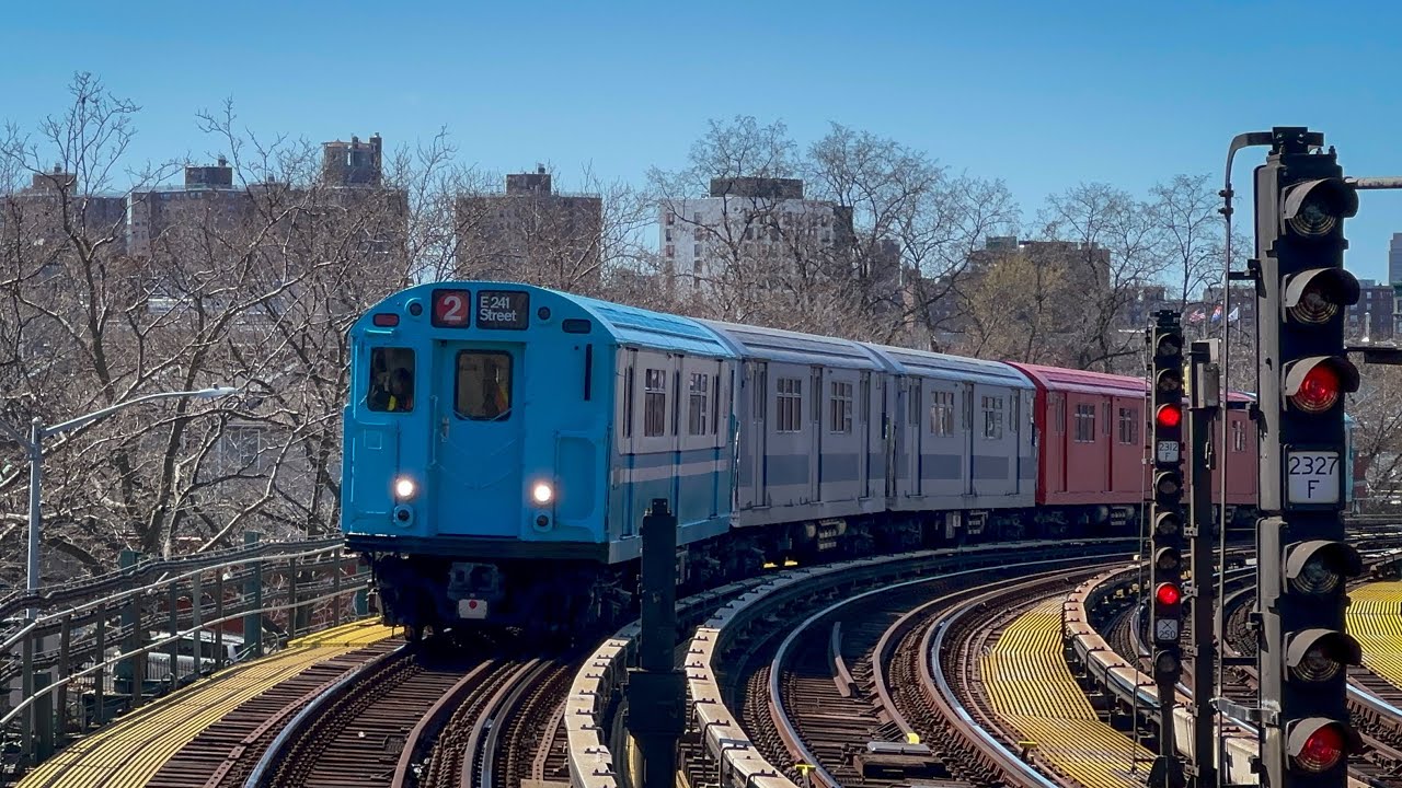 IRT White Plains Road Line| (2)(5) Local Train Action + Train of Many ...