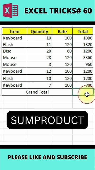 excel magic tricks 60| sum series formula| sumproduct#shorts - YouTube