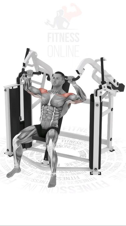Жим сидя вверх в тренажёре Bench Press Sitting Up In The Simulator