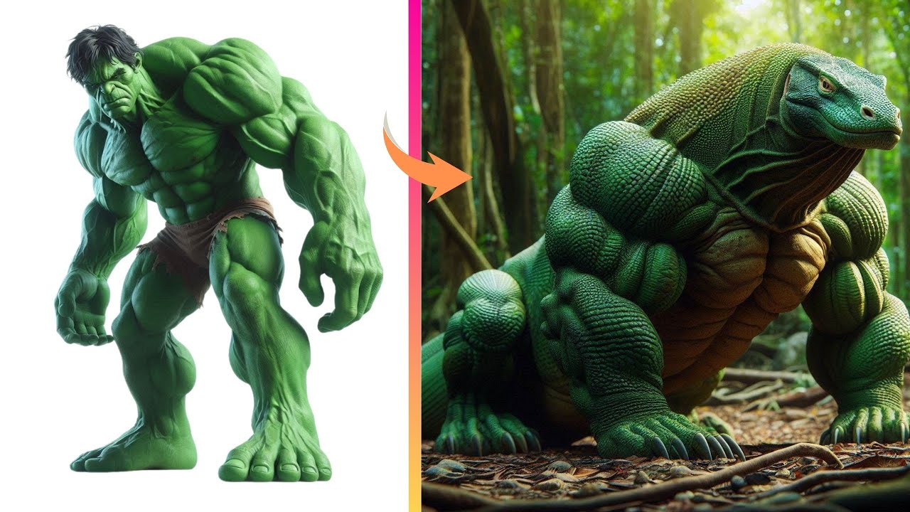 [4K] Superheroes But KOMODO Dragon 🦎🦎 (Marvel & DC) - YouTube