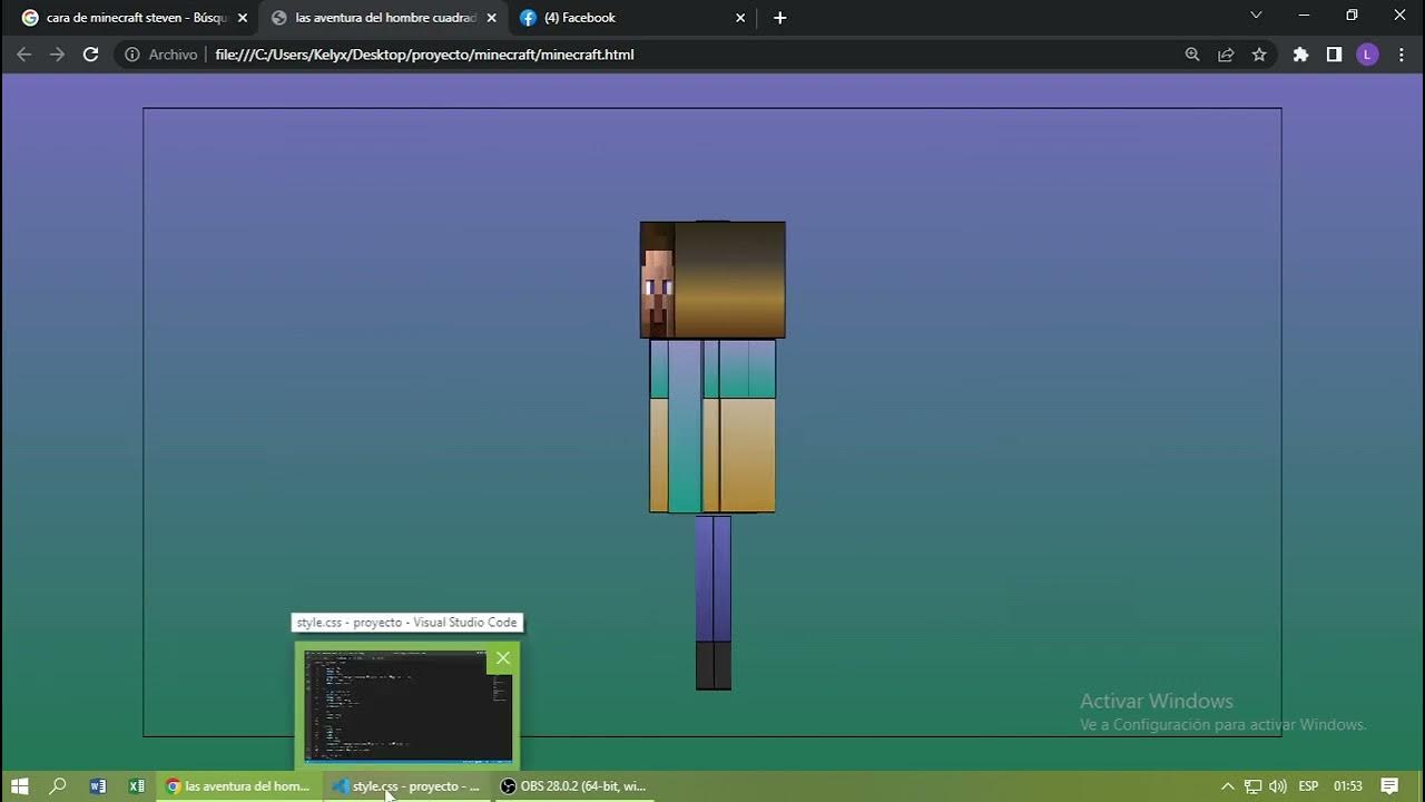 javascript. animacion 3d minecraft. #javascript #programacion #programming #css #minecraft - YouTube