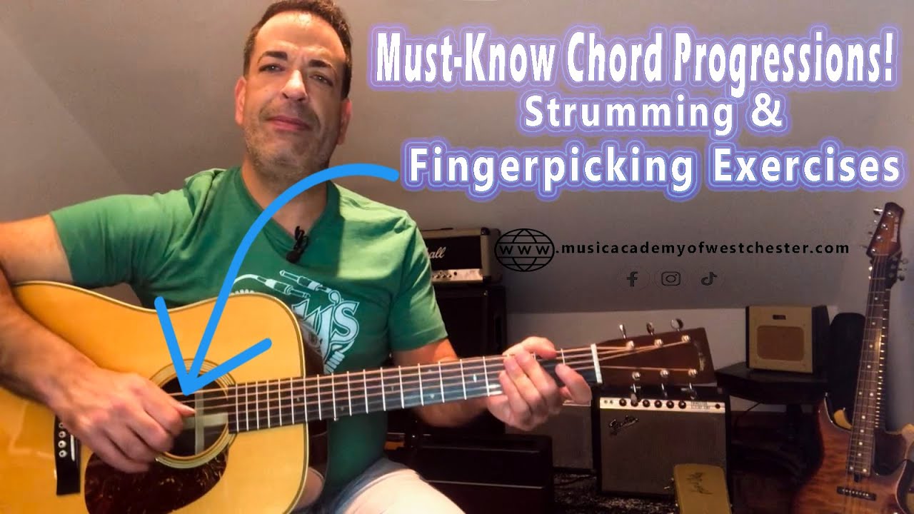 Must-Know Chord Progressions! Strumming & Fingerpicking Exercises - YouTube