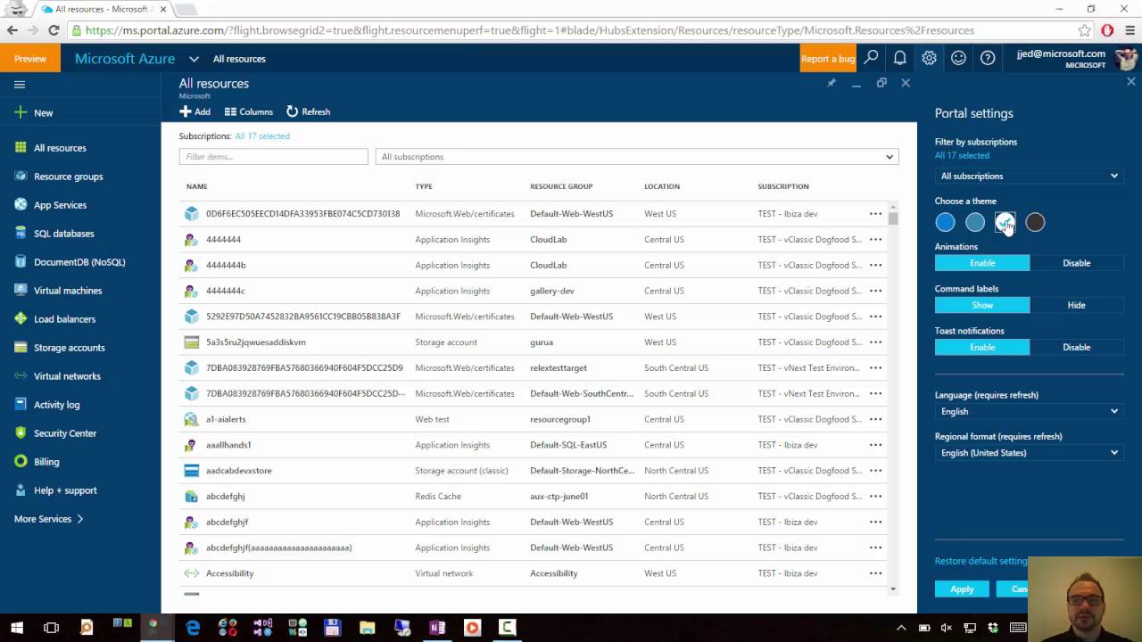 Azure Portal Tips & Tricks - 21. Azure Portal Settings - YouTube