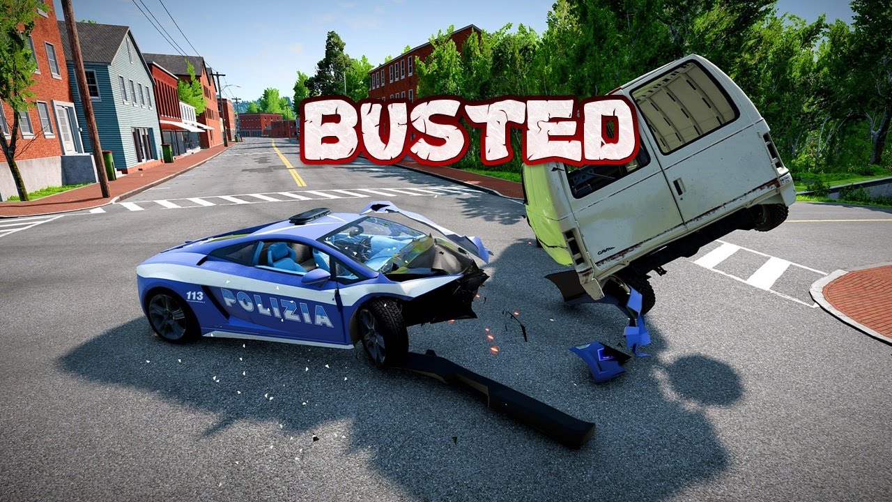 Beamng Police chase got perfect hit - Beamng.Drive - YouTube
