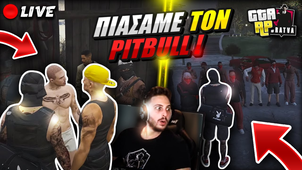 🔴Live! GTA RP |⭐BRATVA⭐| ΠΙΑΣΑΜΕ ΤΟΝ PITBULL ! - YouTube