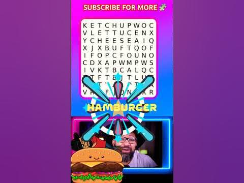 🧩🍔 Build-A-Burger Word Search Challenge #shorts #wordsearch #games ...