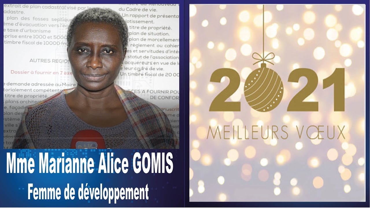 Présentation de vœux 2021 avec Marianne Alice GOMIS, femme de ...