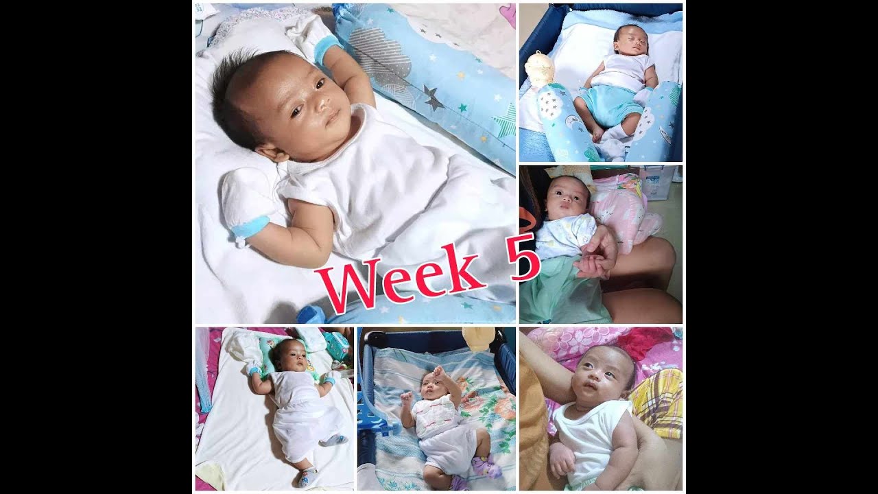 Nag one month na ang bebe Woon_week 5 - YouTube