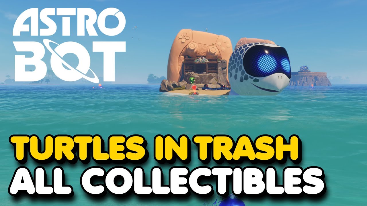Astro Bot - Turtles In Trash 100% Walkthrough (All Bots & Puzzle Pieces ...