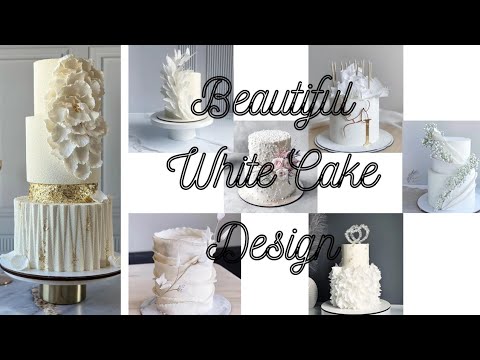 ⚪White Cake Design for Birthday | White Cake Ideas | White Cake Design ...