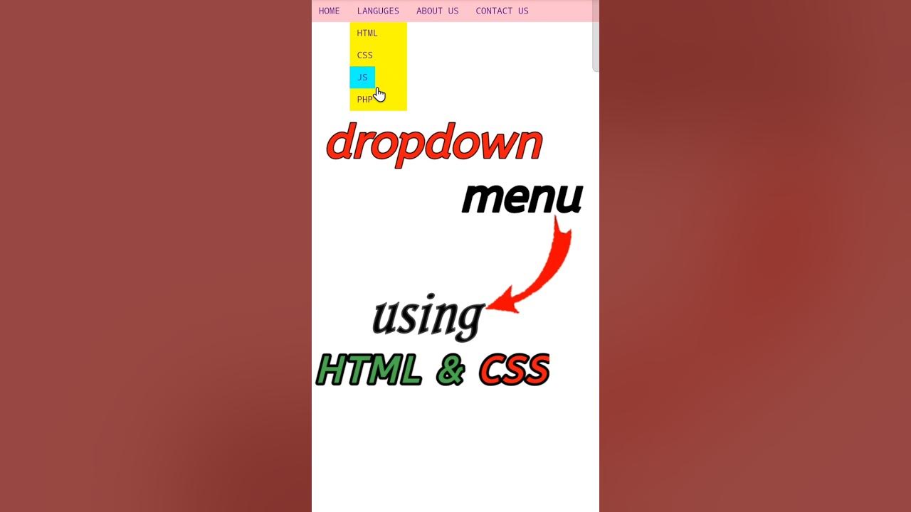 Dropdown Menu Using Html And Css Dropdownmenu Coding Htmlandcss Cssshorts Youtube