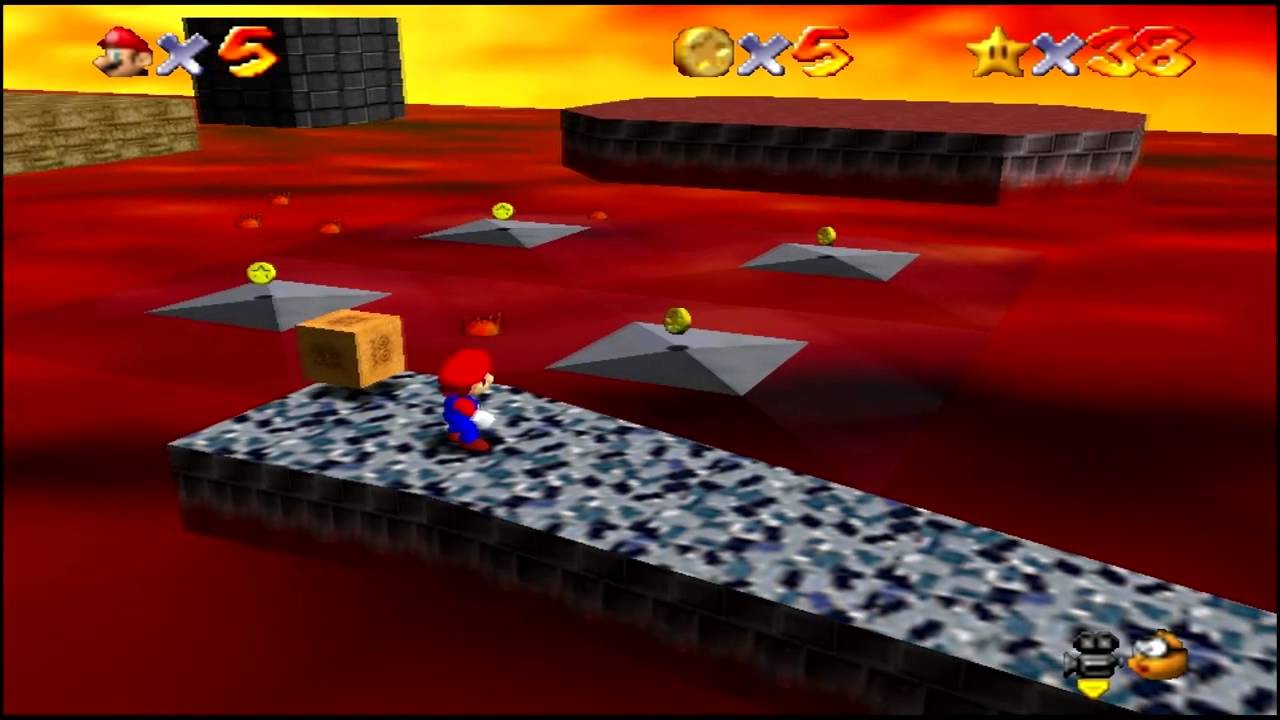 Super Mario 64 (N64) Lethal Lava Land Star #2 Bully the Bullies - YouTube