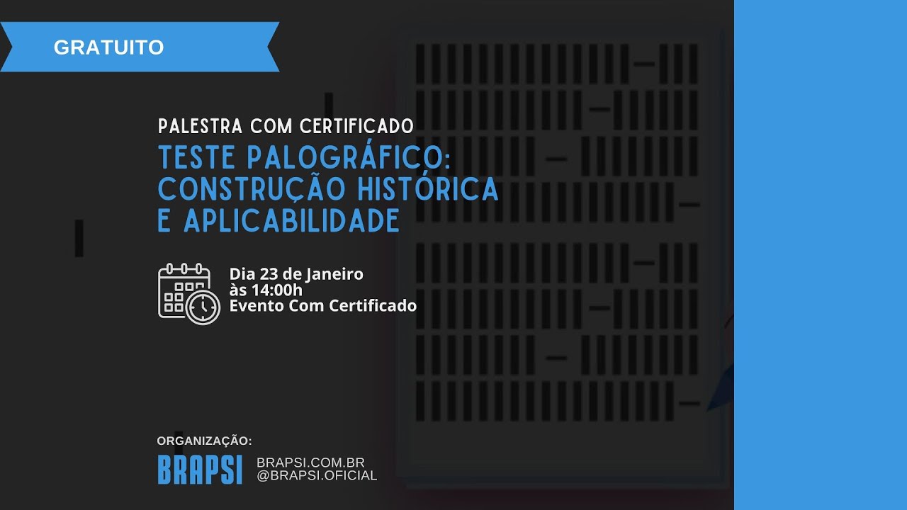 Teste Palográfico: Construção Histórica e Aplicabilidade . - YouTube