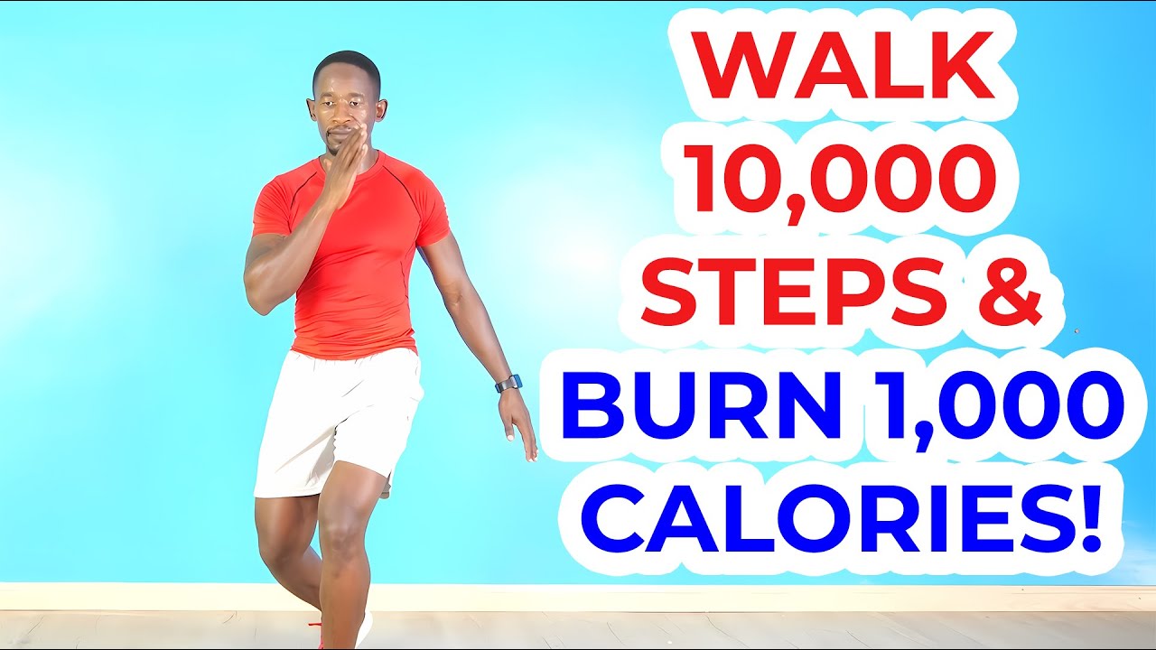 10,000 Steps Walking at Home Workout to Burn 1000 Calories - Lose ...