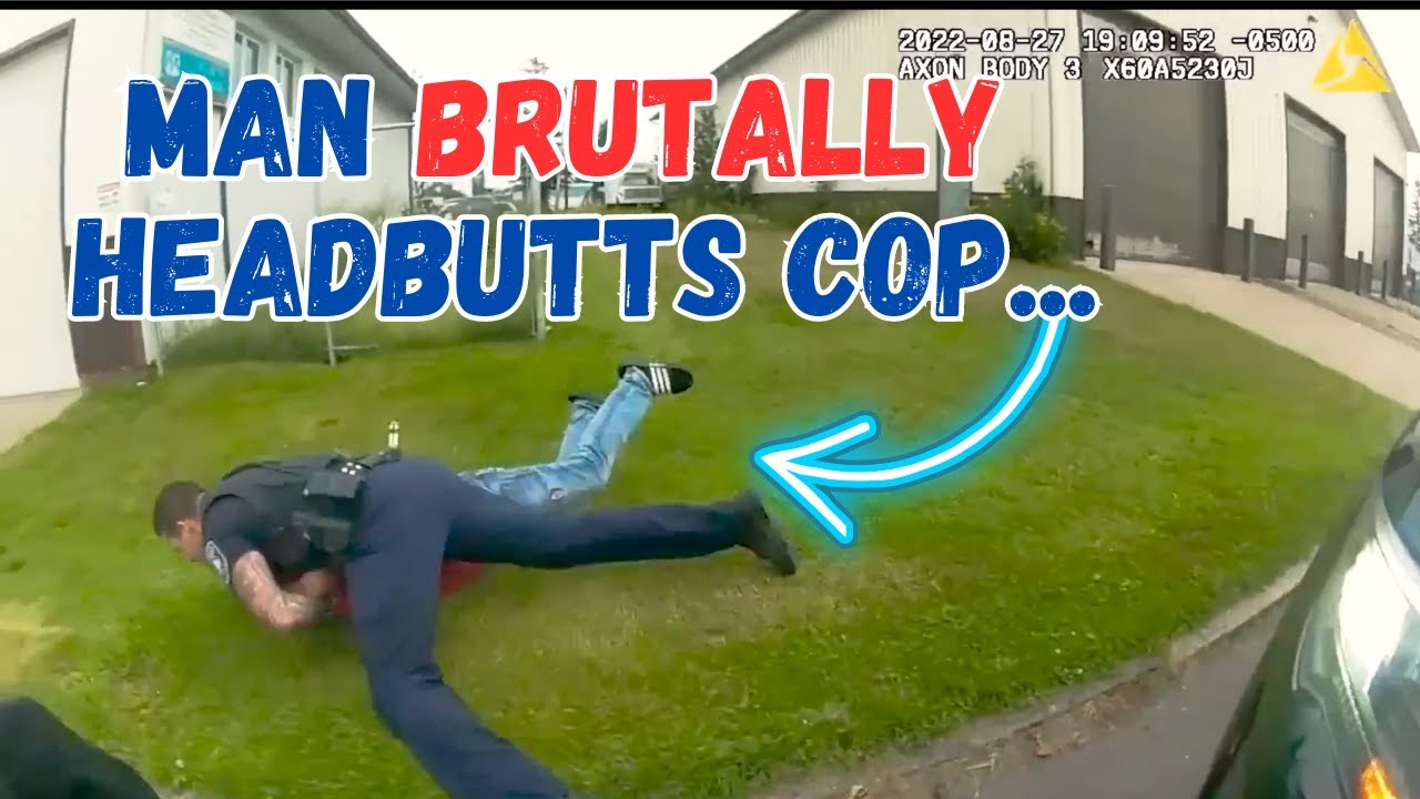 Shocking Showdown: Man Headbutts Police Officer During Intense Arrest ...