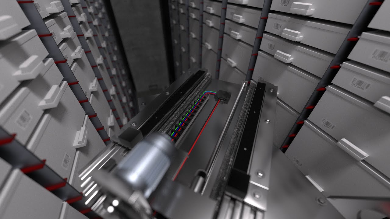 Automatic Safe Deposit Box System - C4D Animation - YouTube