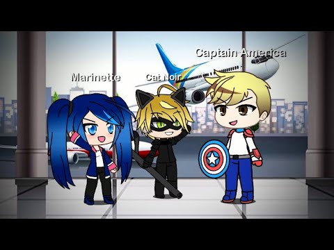 Miraculous Ladybug🐞| Gacha life | Captain America joined Miraculous ...