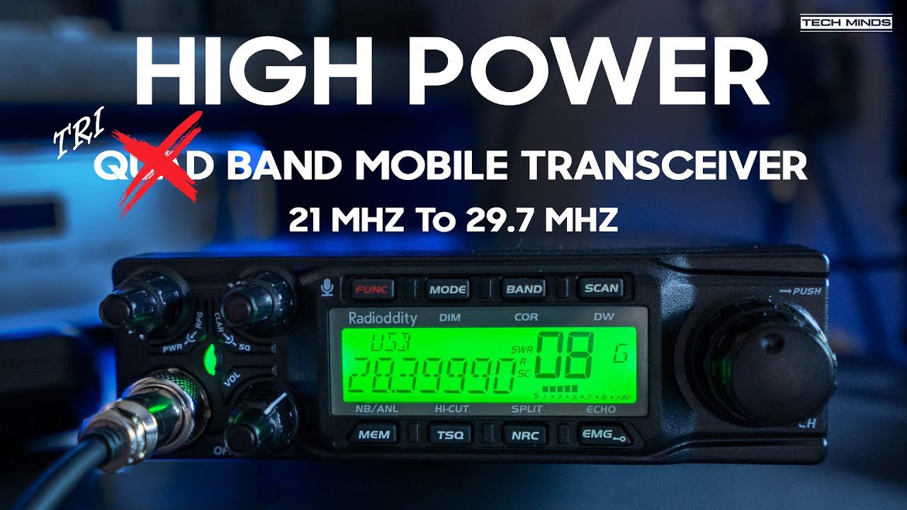 Radioddity QT80 - High Power Quad Band HF Mobile Transceiver - YouTube