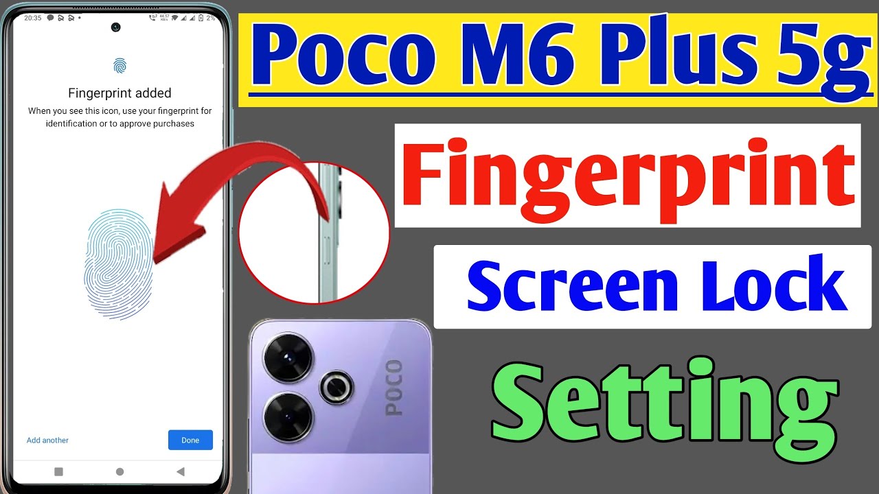 Poco M6 Plus 5g fingerprint sensor | fingerprint lock setting in Poco ...