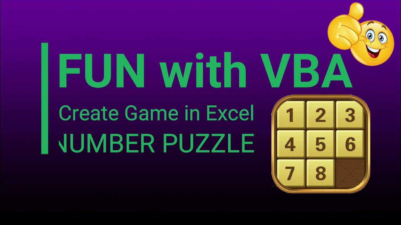 #161-Fun With VBA: How to Create a Number Puzzle Game in Excel With VBA (2021) - YouTube