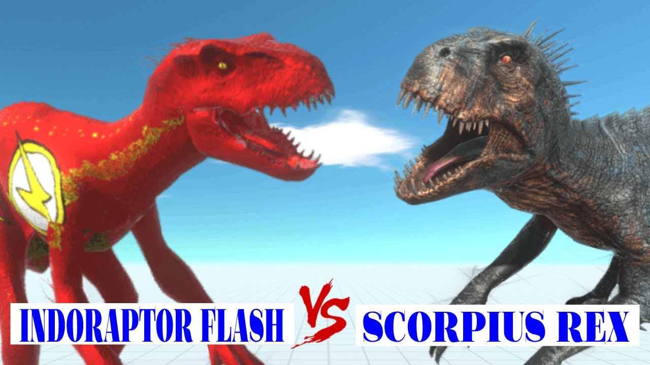 INDORAPTOR (FLASH) vs SCORPIUS REX (Remastered) - Animal Revolt Battle ...