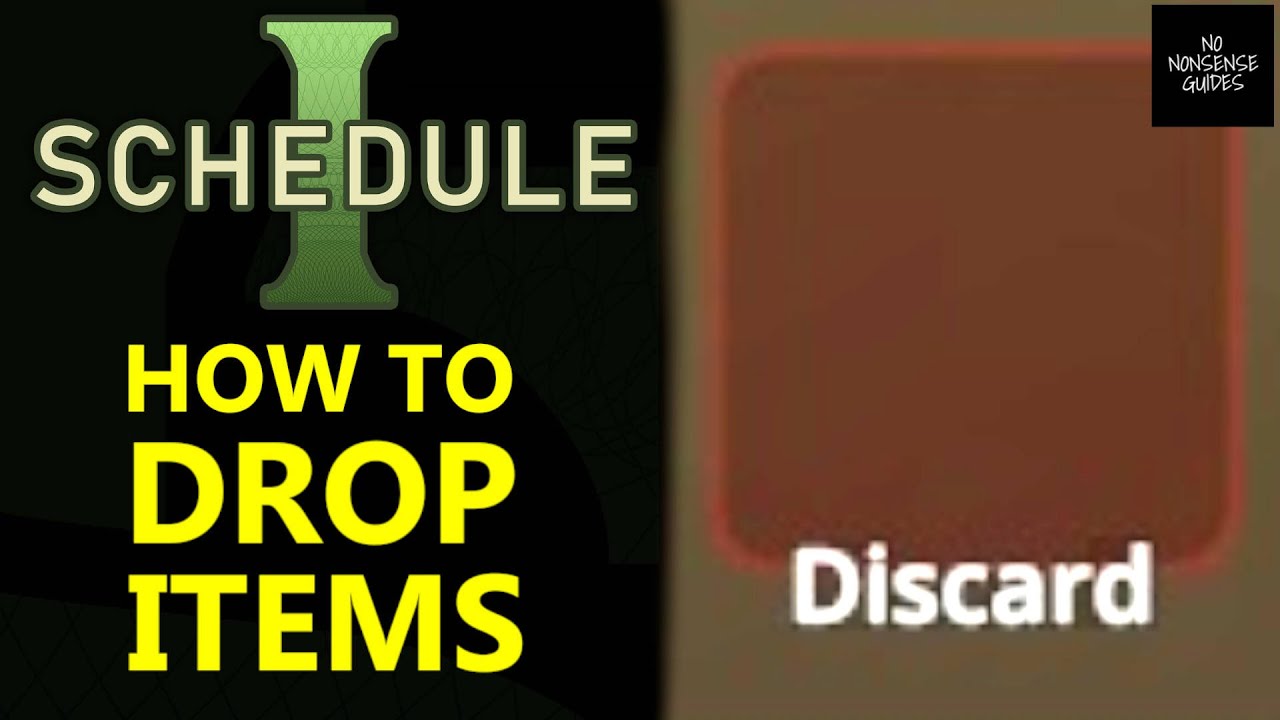 How to Drop Items in Schedule 1 - YouTube
