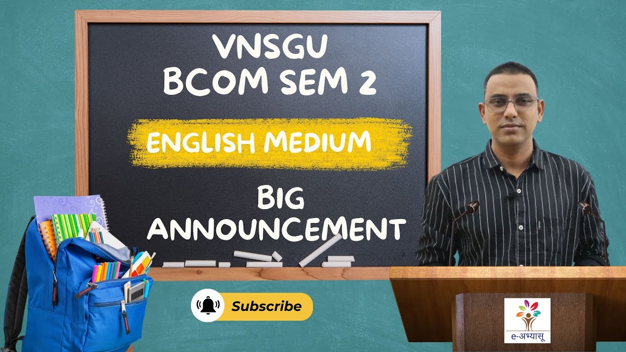 VNSGU BCOM SEM 2 | ENGLISH MEDIUM | E-ABHYASU - YouTube