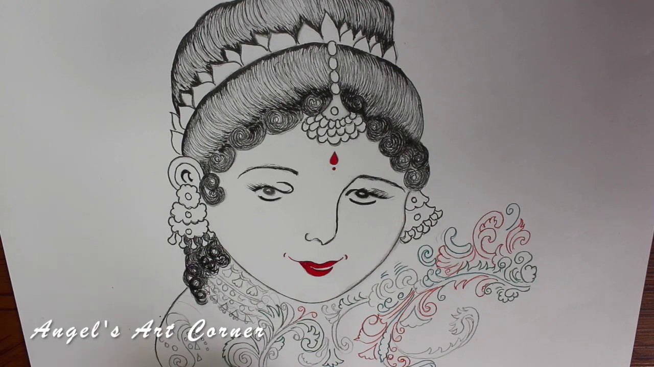 Drawing of Vanathi in Ponniyin selvan - YouTube