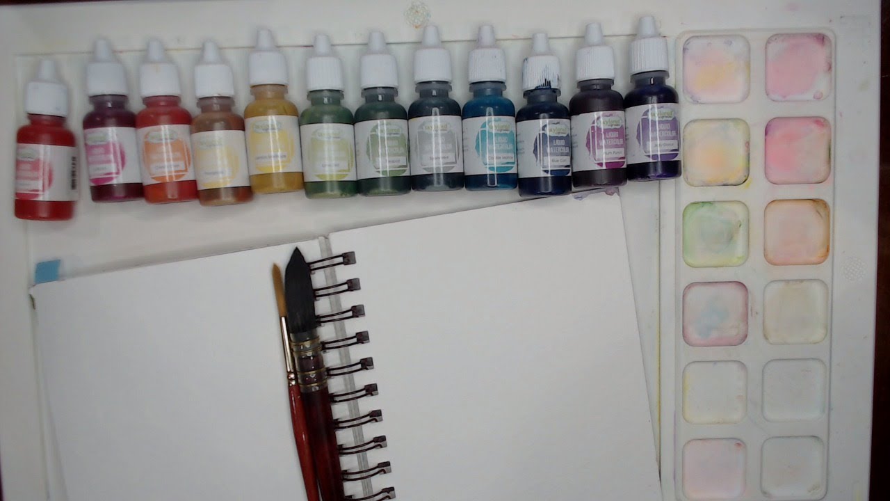 Color play with liquid watercolor - YouTube