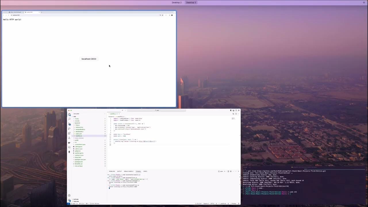 Modern Full-Stack React Projects | 2. Getting to Know Node.js and MongoDB - YouTube