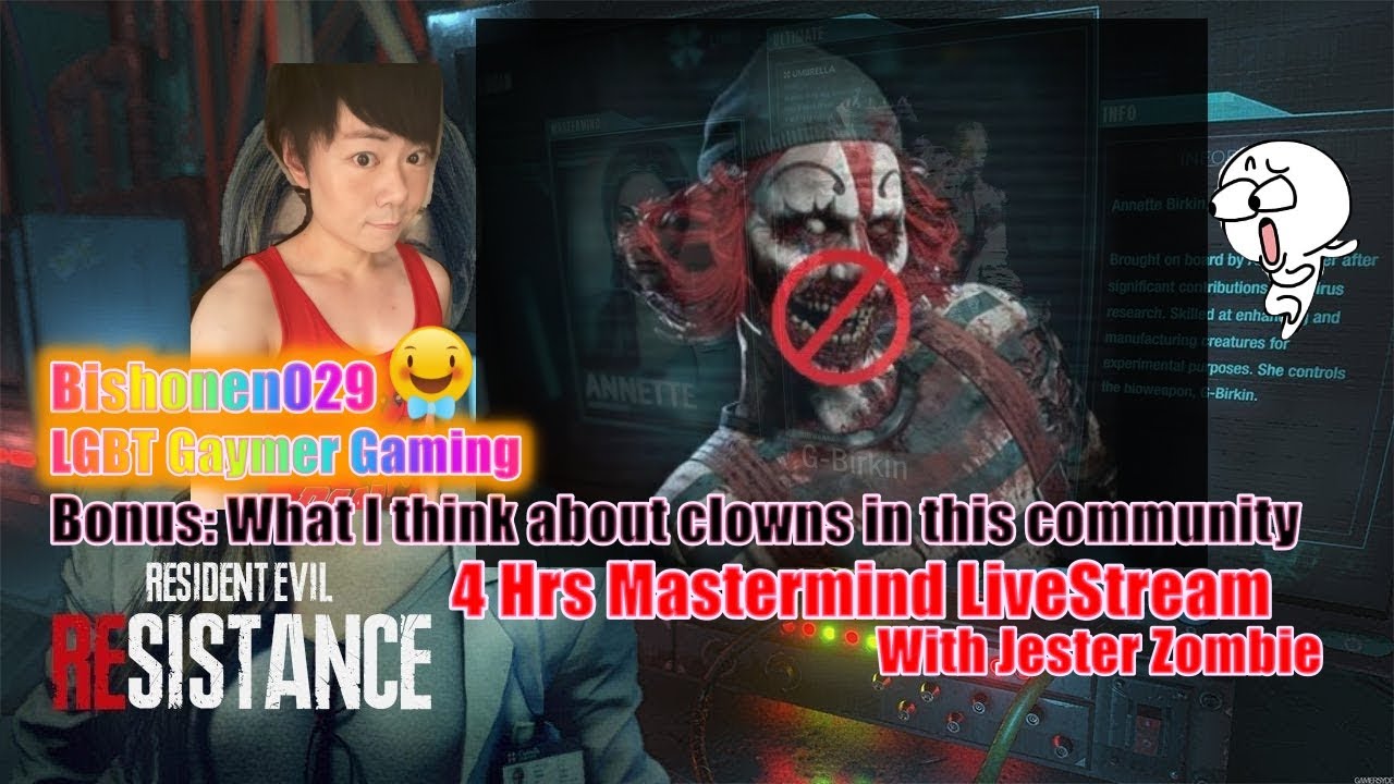 Resident Evil Resistance - 4 Hrs Mastermind LiveStream with Clown ...