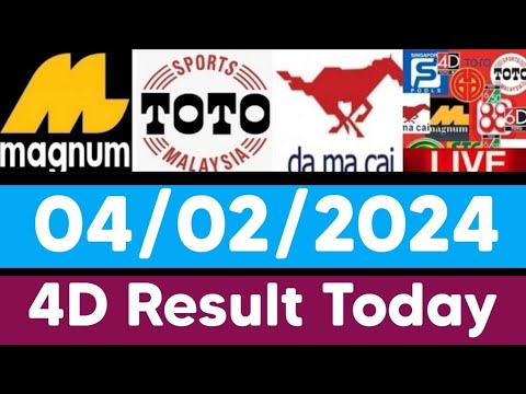 4D Malaysian Lottery Result Today Full 04/02/2024 || Malaysian Lottery ...
