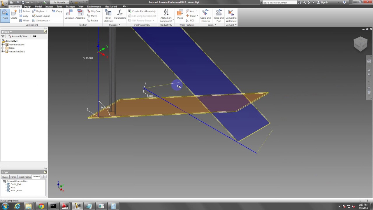 Autodesk Inventor iCopy - Handrail - Part 3 of 5 - YouTube
