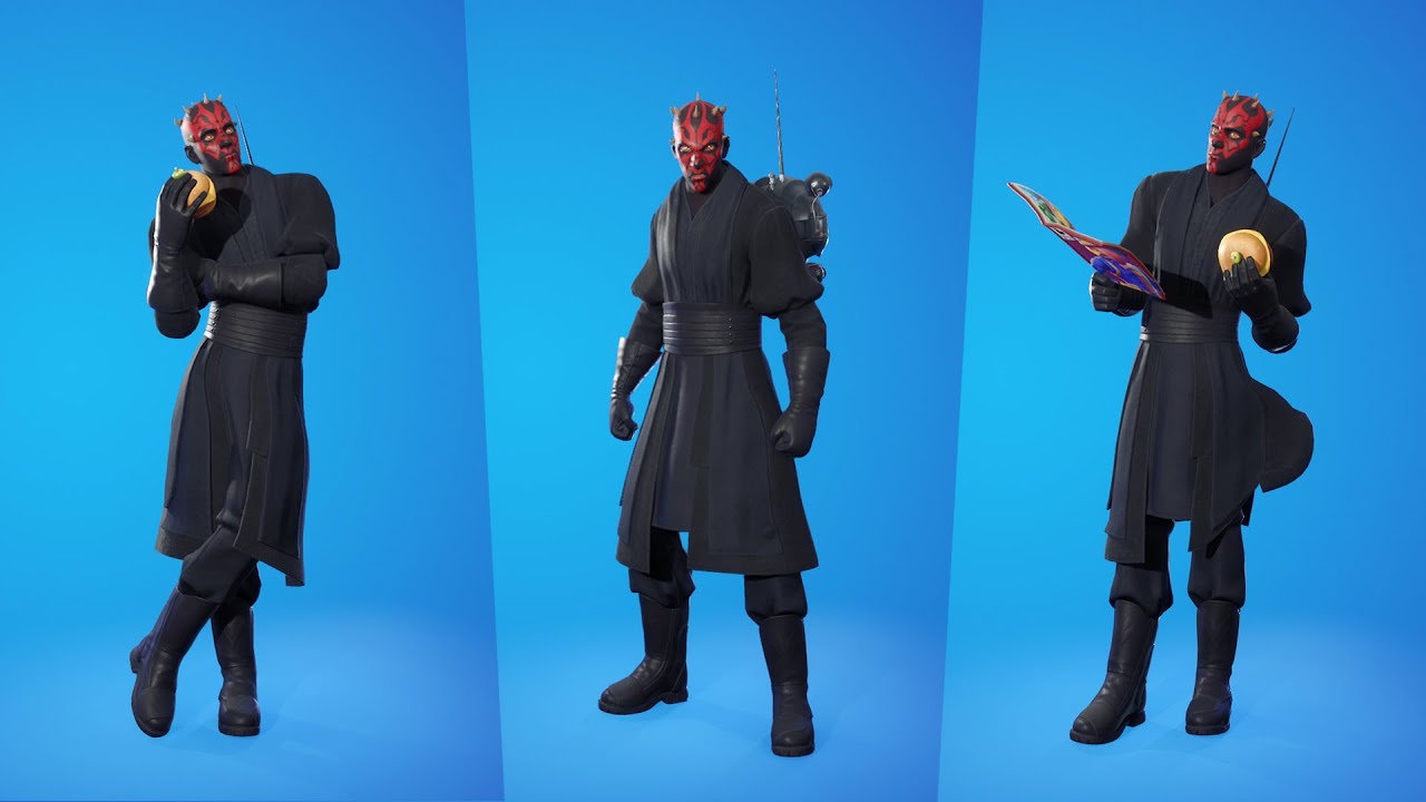 Darth Maul Skin Showcase with Emotes and Dances | Fortnite Battle ...
