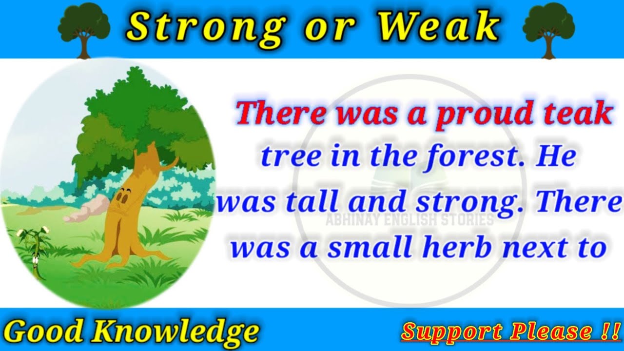 🌱Strong or Weak🌳।English Stories।Moral Stories।English Kahaniya।Stories ...