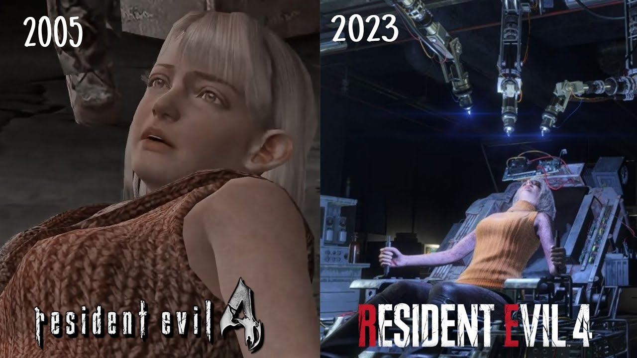 Leon KILLS Parasite In Ashley (ORIGINAL VS REMAKE) - YouTube