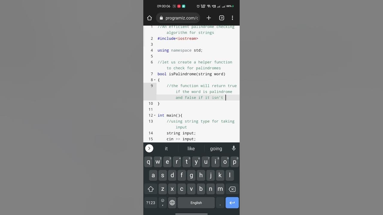 How to check if a string is palindrome ? [C++] {Iterative Approach ...