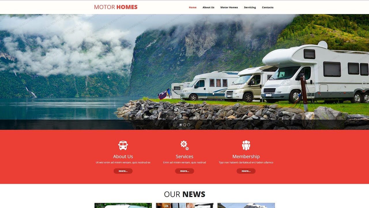 Camping Responsive Website Template - 48901 - YouTube