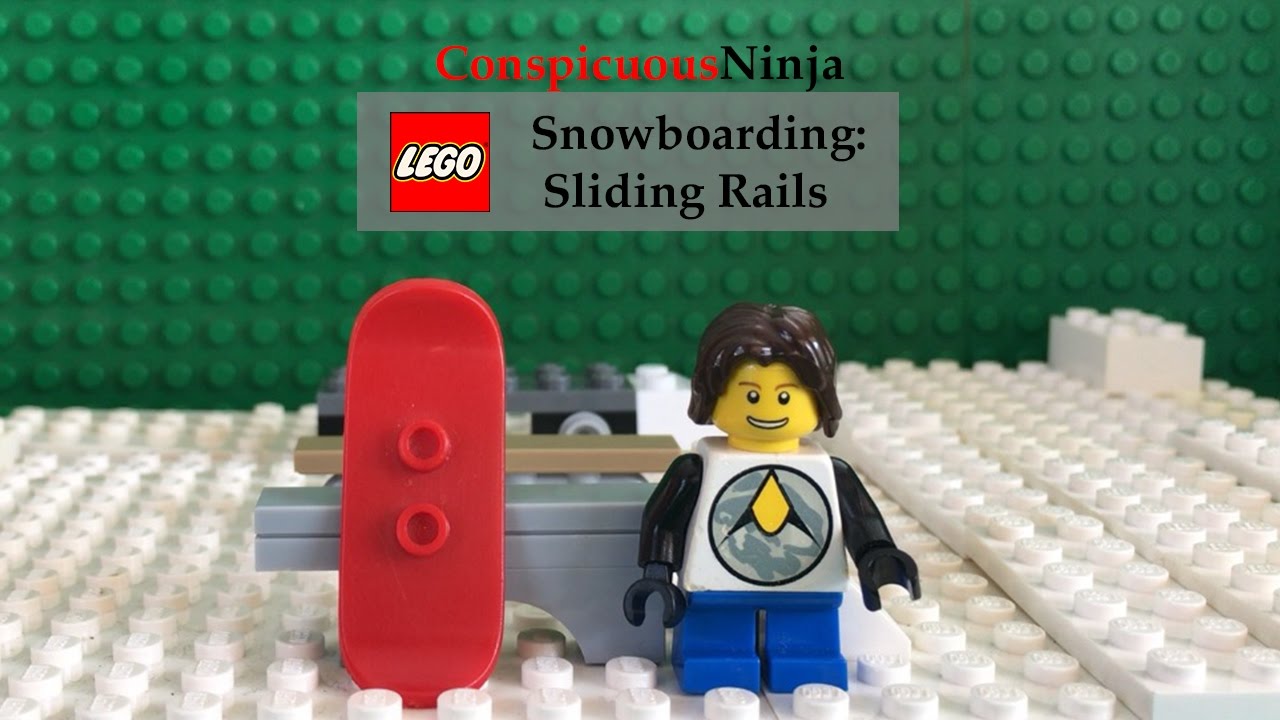 LEGO Stop Motion - Snowboarding: Sliding Rails - YouTube