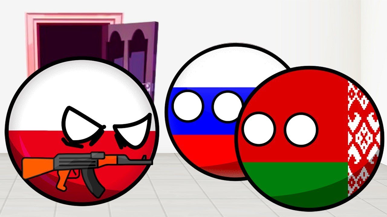 Russia guards the border of Belarus. Countryballs animation - YouTube