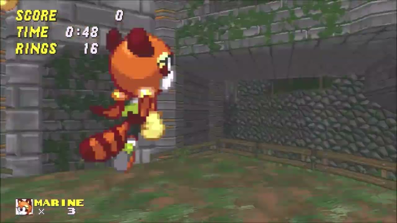 SRB2 Castle Eggman Act 2 All Emeralds Speedrun as Marine (1:15) - YouTube
