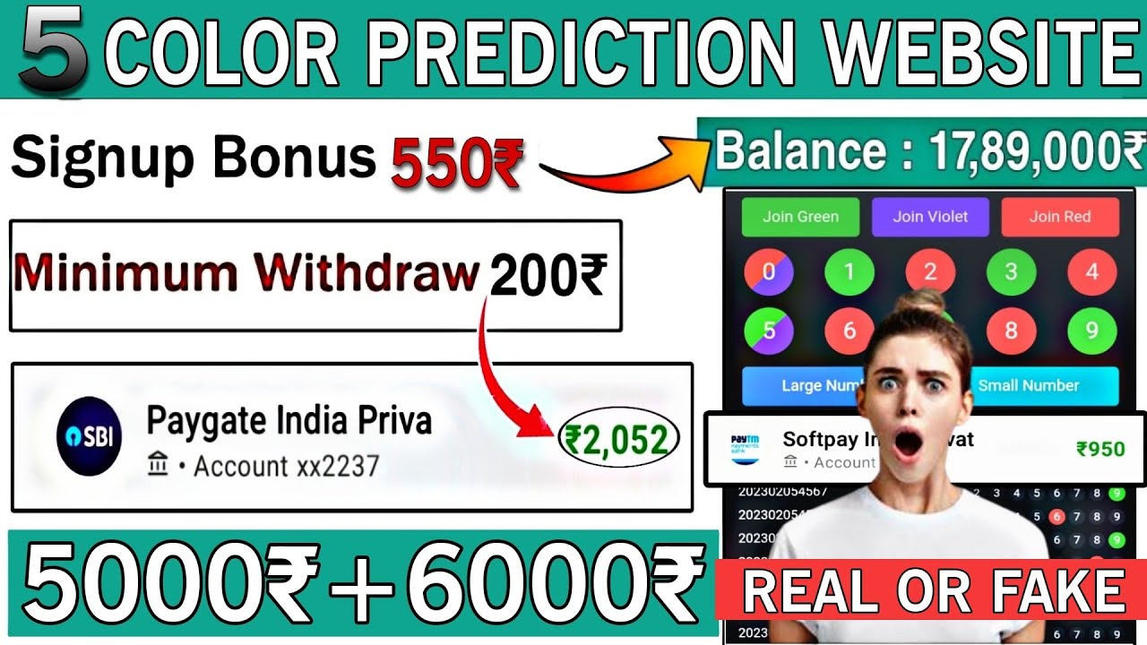 550₹🤑 Bonus Without investment | New colour prediction website | Top 5 ...