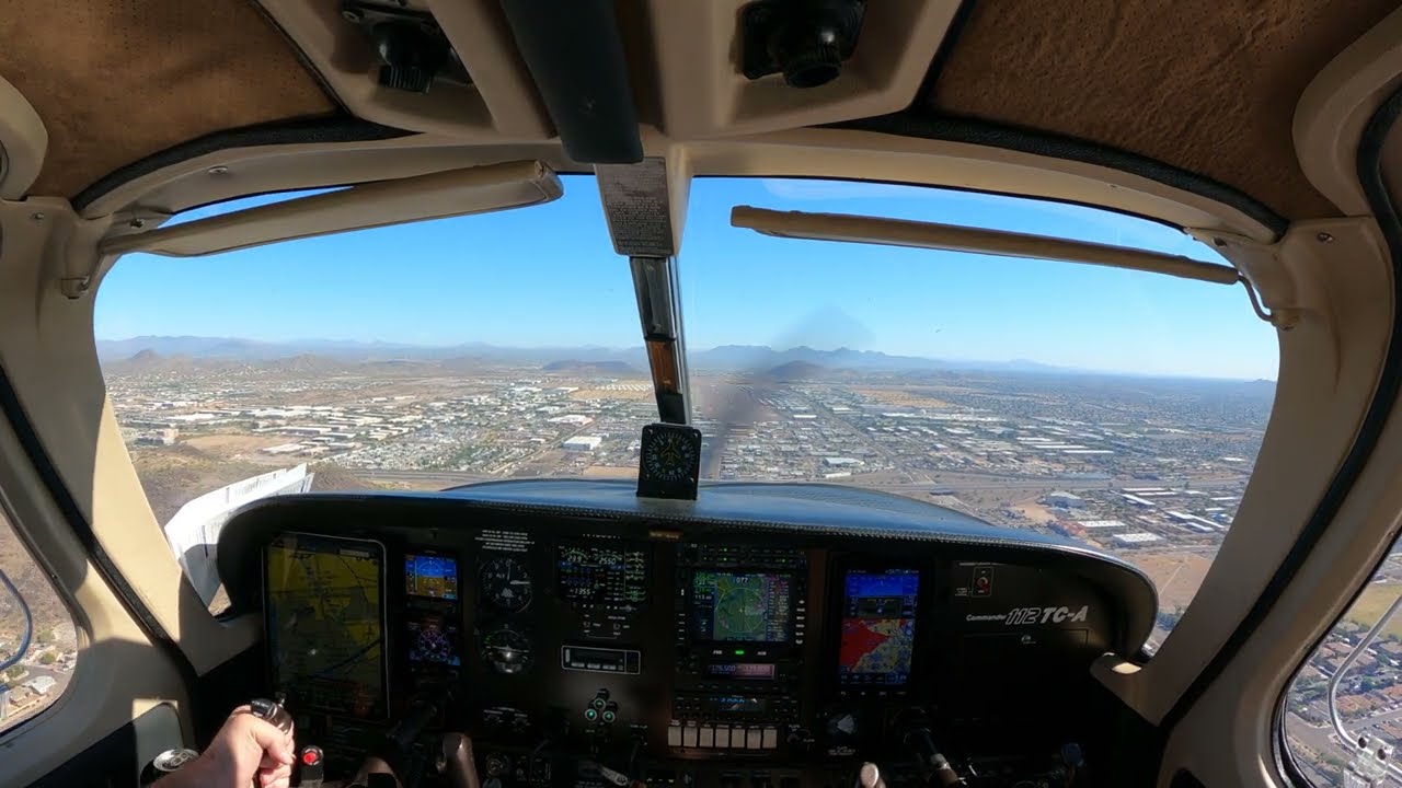 ATC busy today landing Commander 112TCA at Deer Valley (KDVT) - YouTube