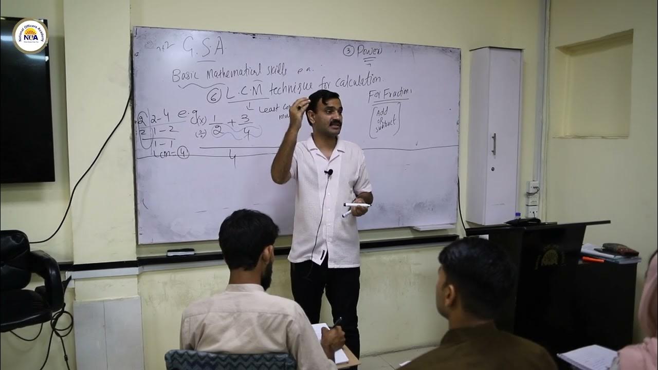 Basic Mathematical Skills (Fractions) | GSA (Ability) | Sir Azhar Afzal Mir's Lecture | NOA ...
