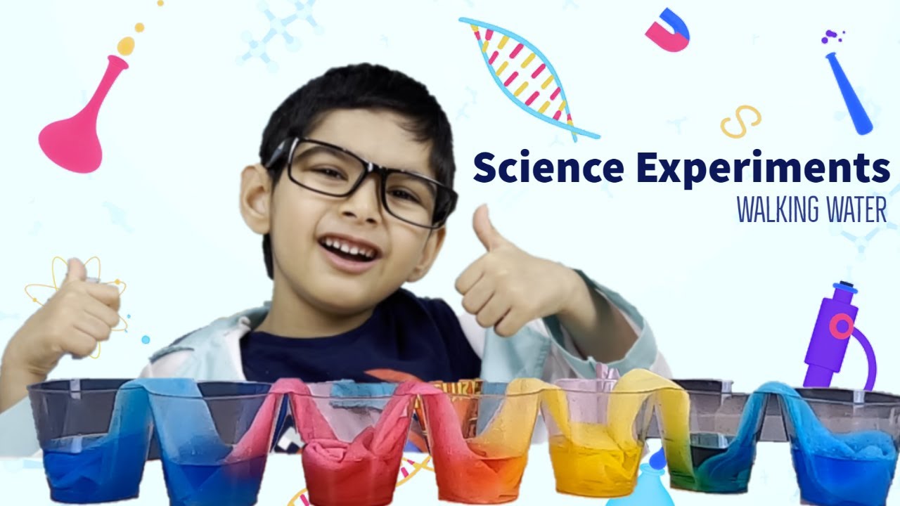 Rainbow Walking water science experiment is a fun DIY activity - YouTube